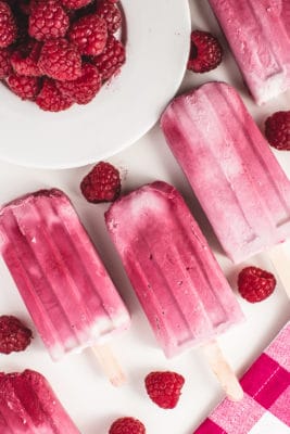 Homemade Raspberry Ripple Ice Cream Bars (Low Carb & Sugar-Free)
