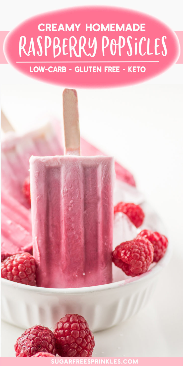Homemade Raspberry Ripple Ice Cream Bars (Low Carb & Sugar-Free)