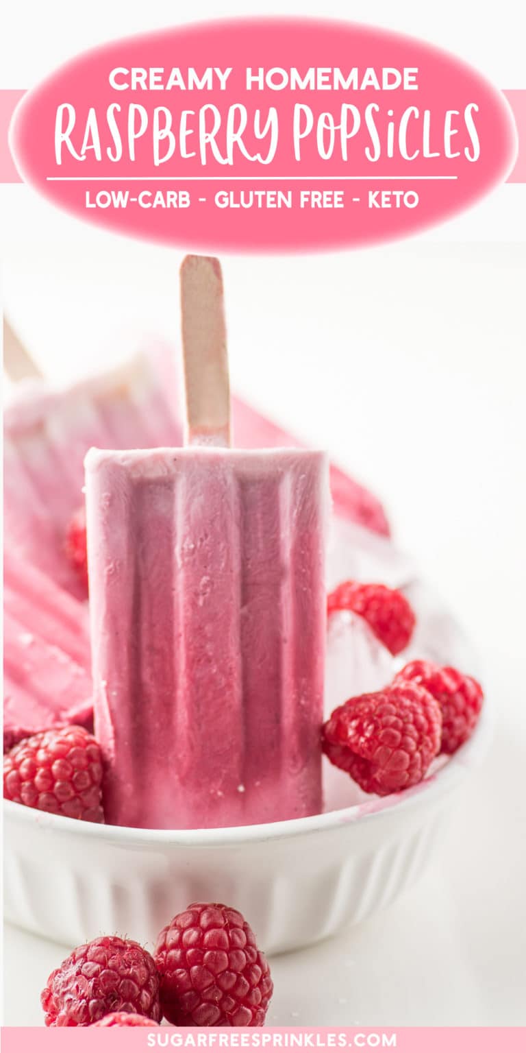 Homemade Raspberry Ripple Ice Cream Bars (Low Carb & Sugar-Free)