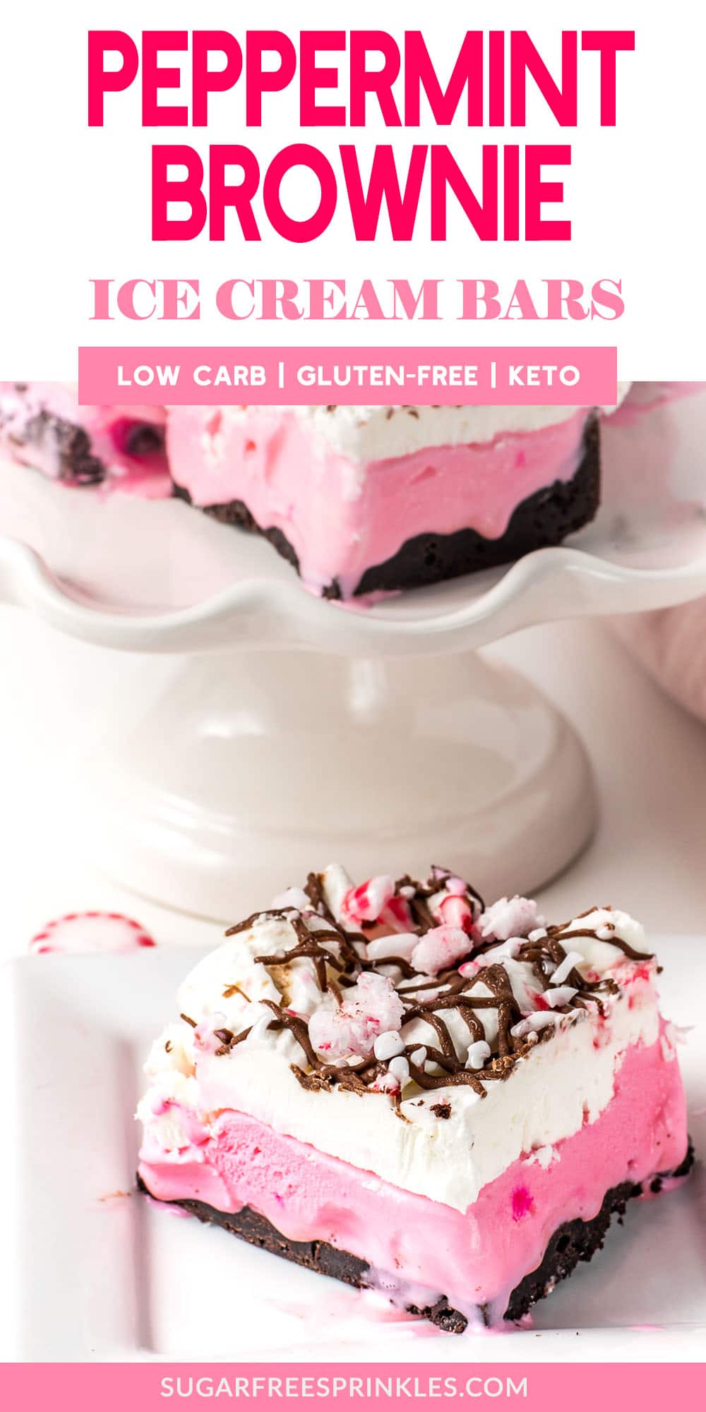 Peppermint Low Carb Ice Cream Bars (Keto & Gluten Free)